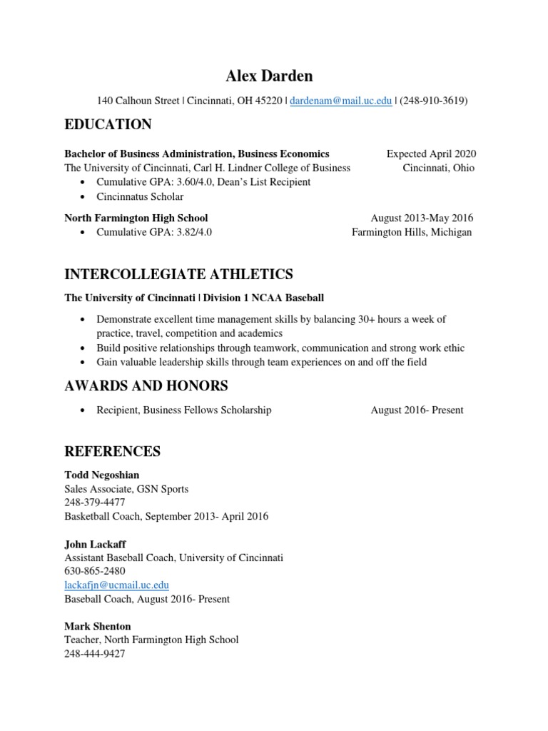 Alex Darden Resume | PDF | Career & Growth | Business