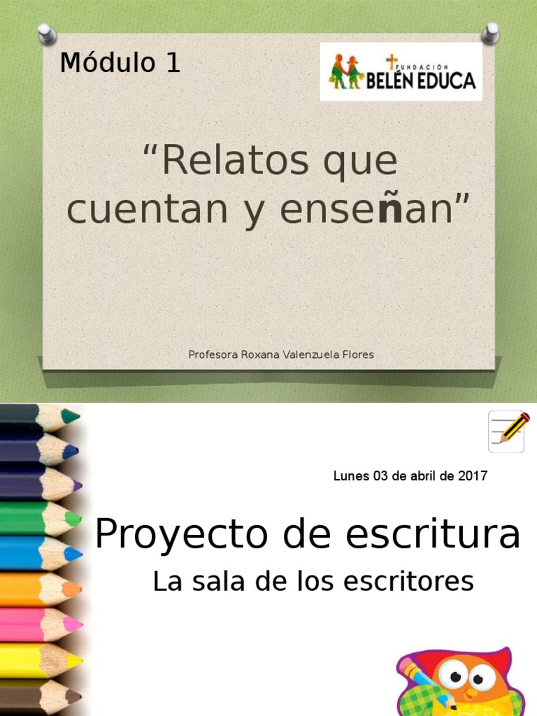 Proyecto de Escritura 4°A | PDF | Cuentos | Maestros