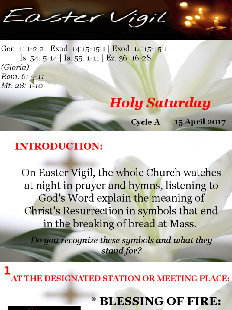 Bishops Homily - Holy Saturday Easter Vigil | PDF | Easter | Eucharist