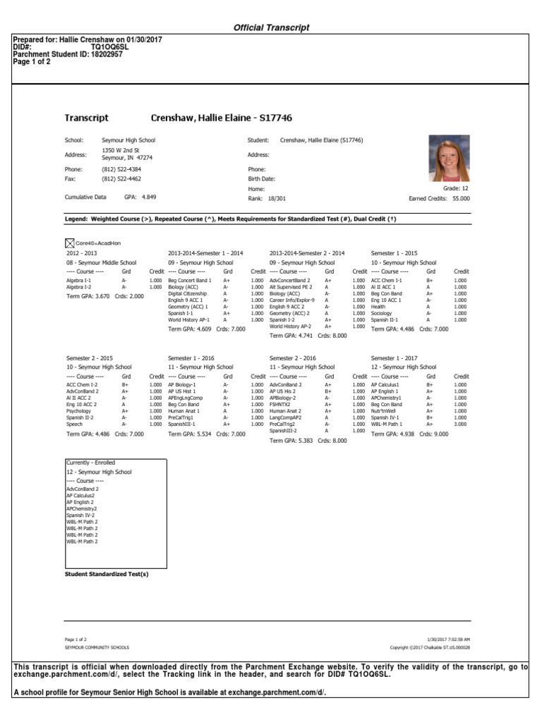 Transcript | PDF | Sat | Educational Assessment And Evaluation
