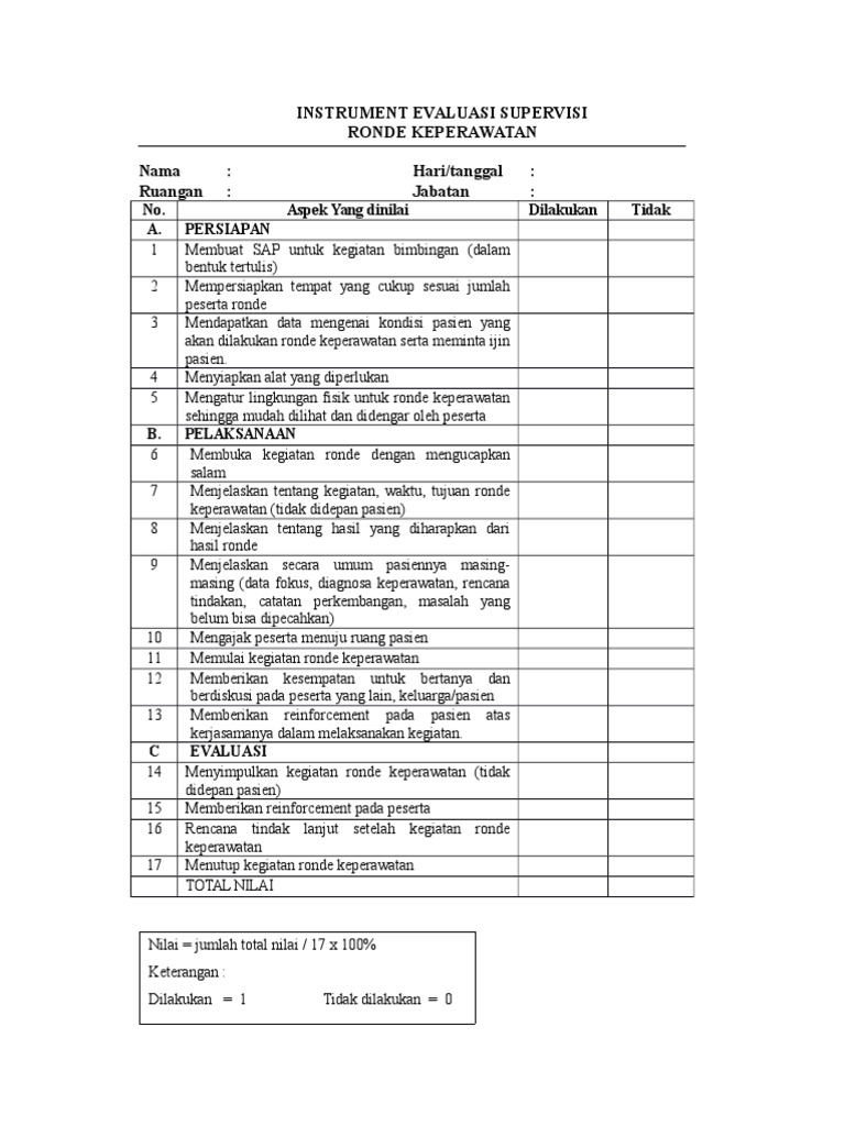 Sop Ronde Keperawatan | PDF