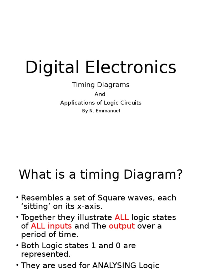 Digital Electronics Timing Diagrams | PDF | Logic Gate | Electronic ...