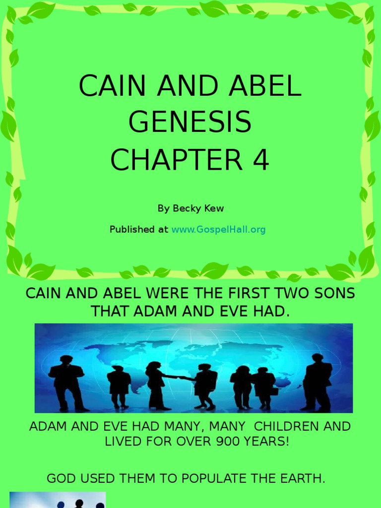 Sunday School Lesson: Cain and Abel | PDF | Cain And Abel | Christianity