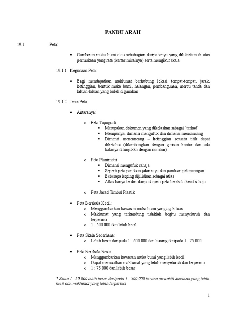 Nota Pandu Arah | PDF