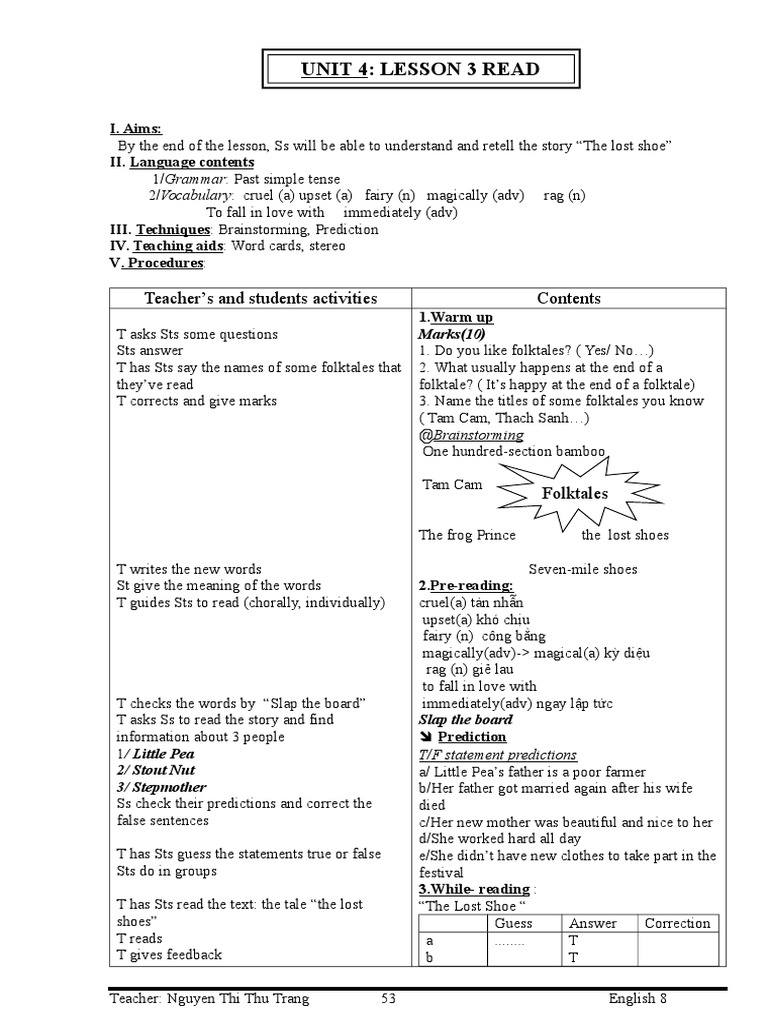 Anh 8 UNIT 4 | PDF | Human Communication | Cognition