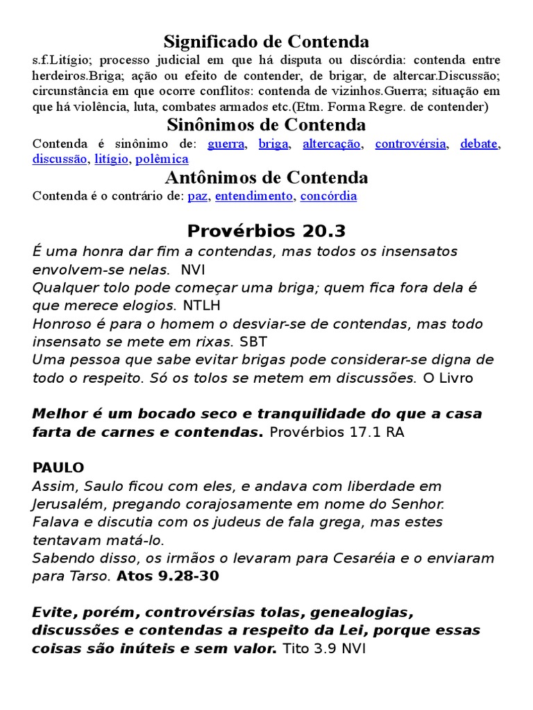 Significado de Contenda | PDF