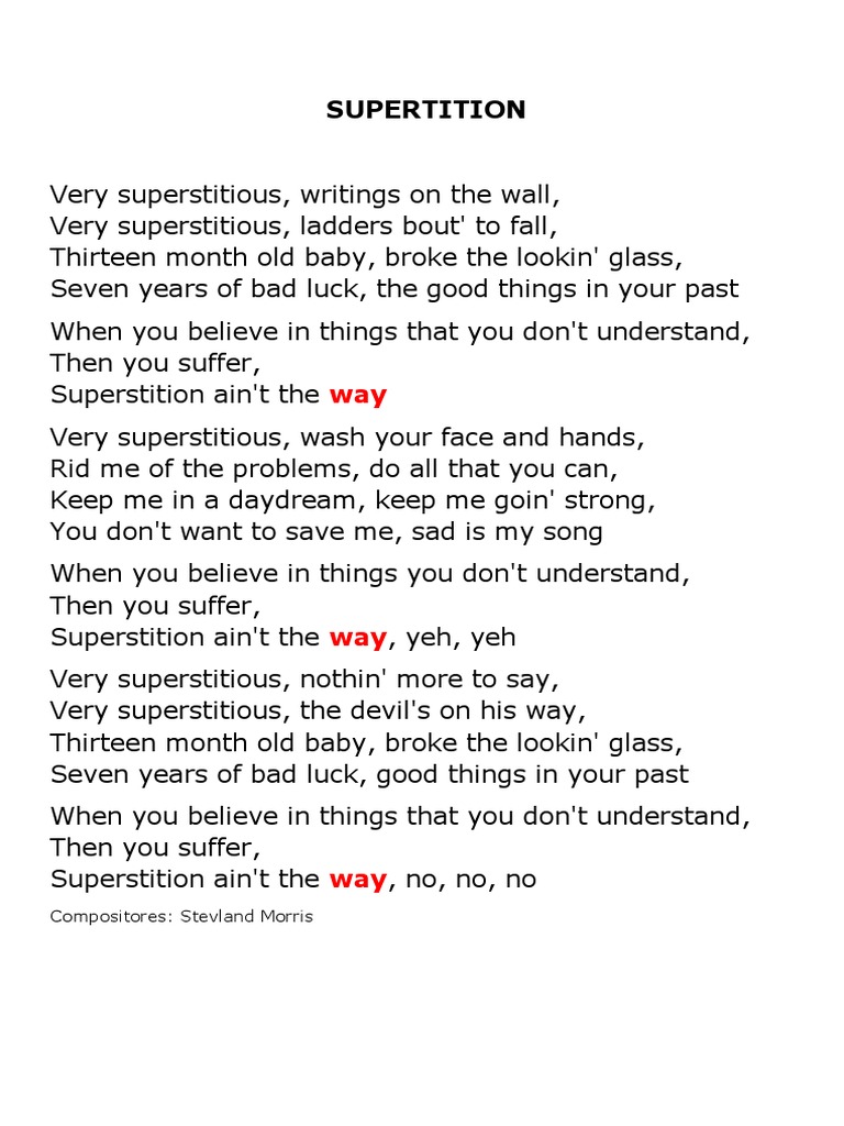 Superstition - Stevie Wonder | PDF