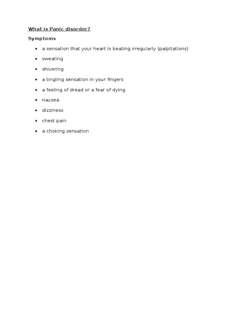 What Is Panic Disorder | PDF