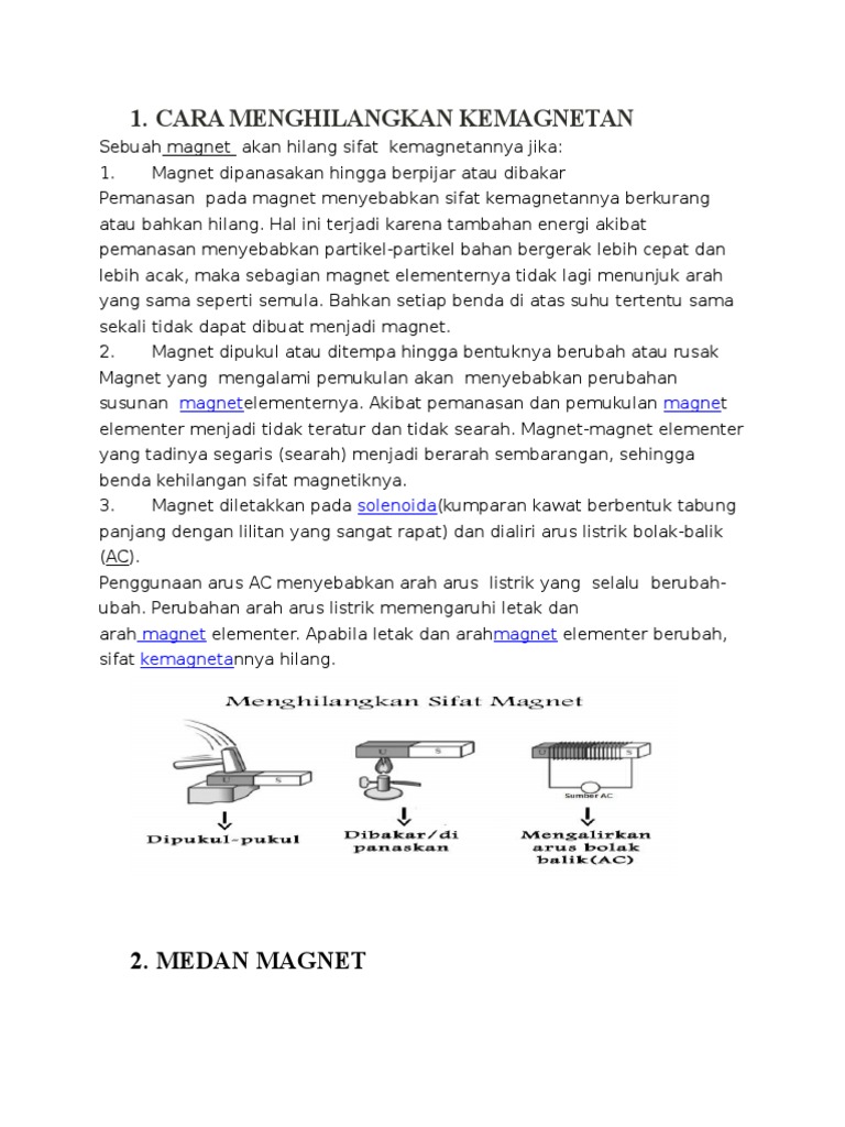 Cara Menghilangkan Kemagnetan | PDF