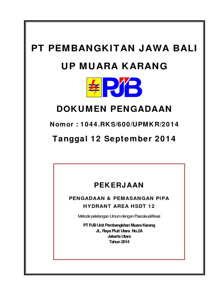 Harga Pipa Hydrant PLN 2014 PDF | PDF