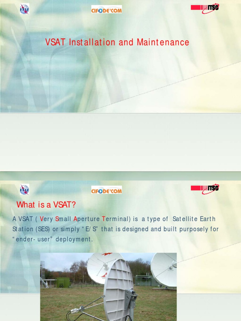 VSAT Installation and Maintenance | PDF | Very Small Aperture Terminal ...