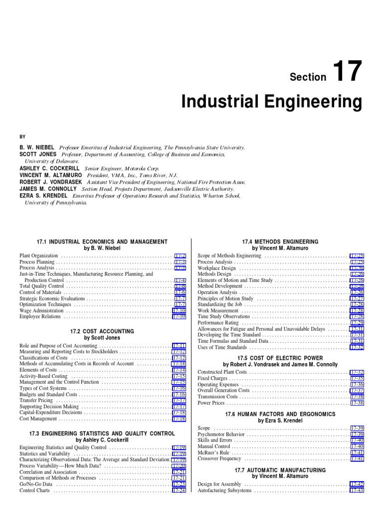 Industrial Engineering.pdf | Inventory | Employment