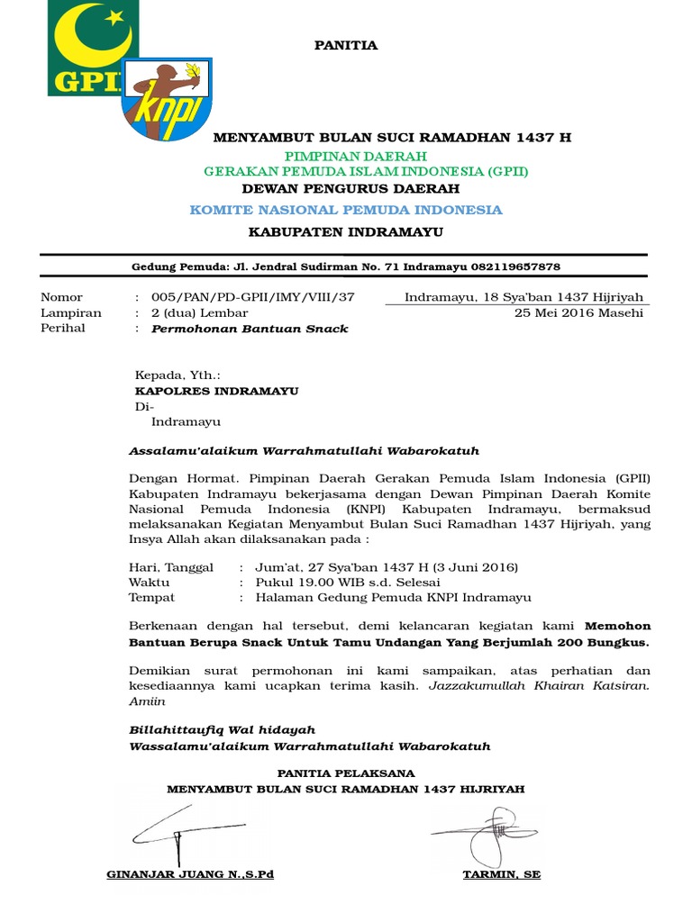 Format Master Surat | PDF
