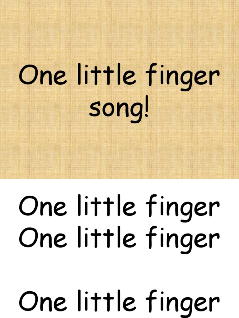 One Little Finger | PDF