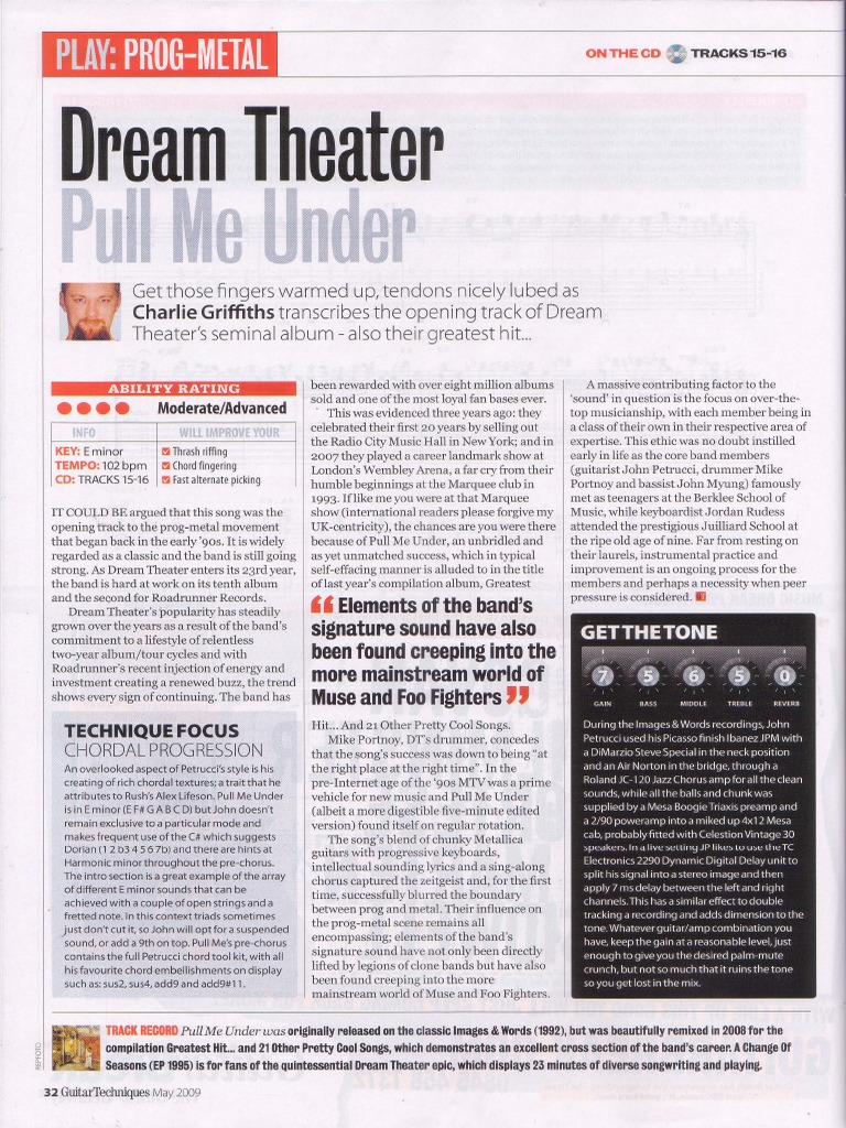 Pull Me Under Tab-Dream Theater | PDF