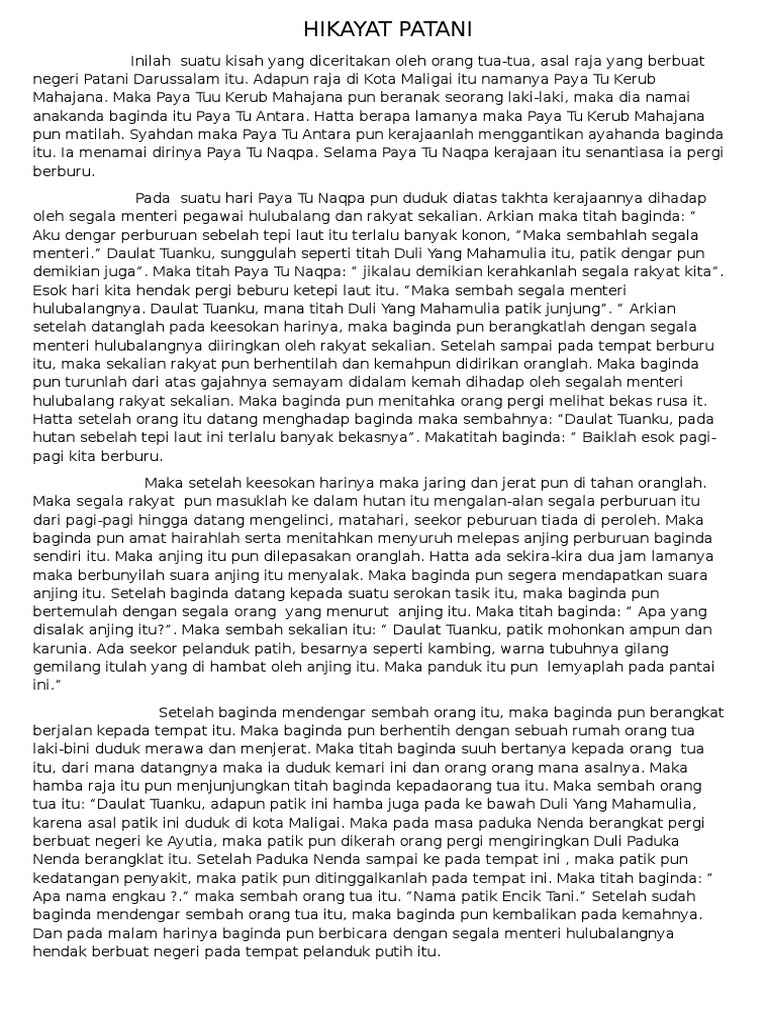 Hikayat Patani: Kisah Raja dan Islam | PDF | Perjalanan | Sejarah