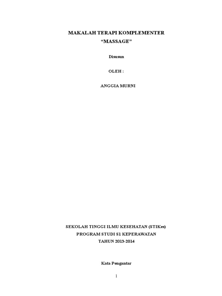 Makalah Terapi Komplementer | PDF | Kesehatan Holistik | Sains & Matematika