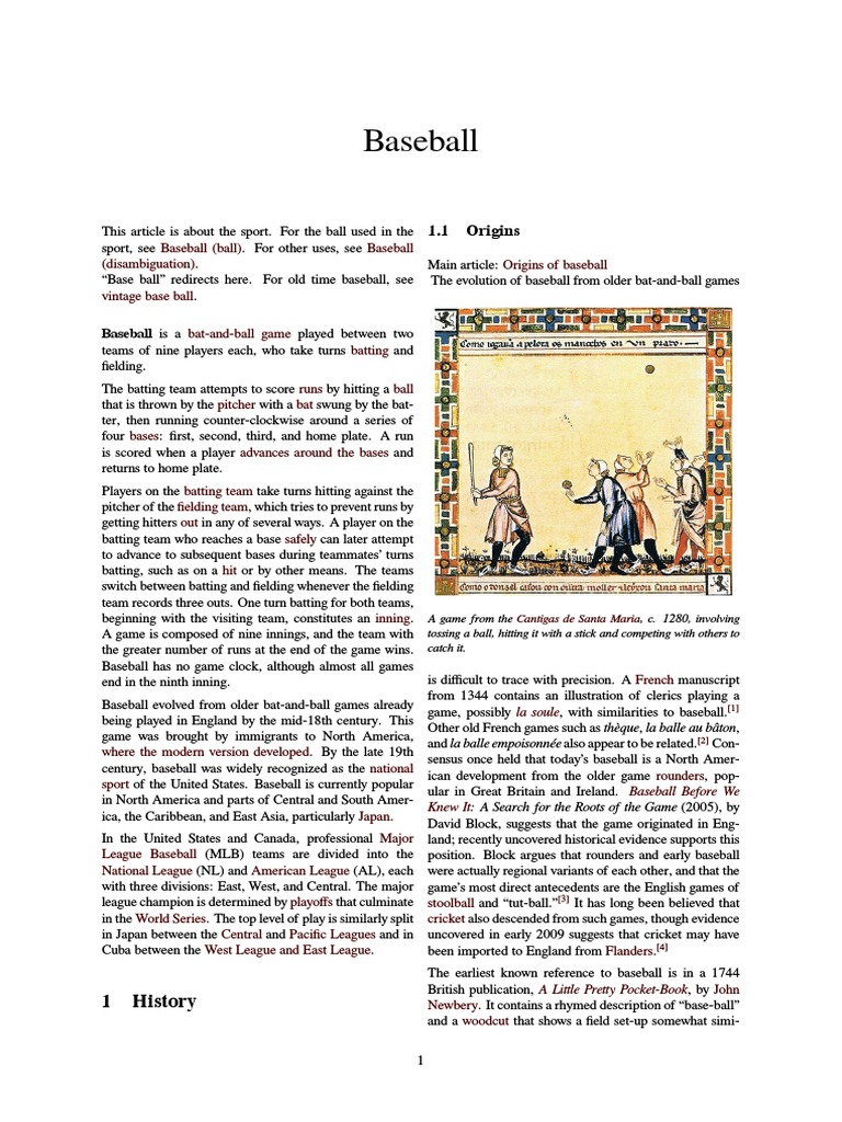 Baseball | PDF | Baseball Field | Batting (Baseball)