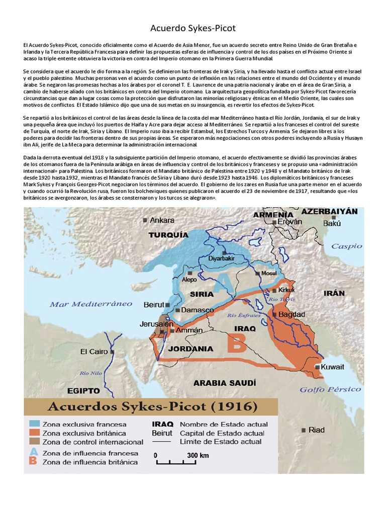 Acuerdo Sykes-Picot | PDF | Acuerdo Sykes-Picot | Oriente Medio