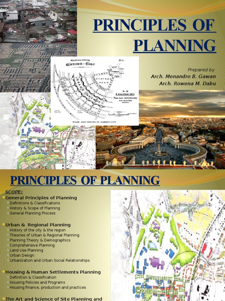 Principles of Planning | PDF