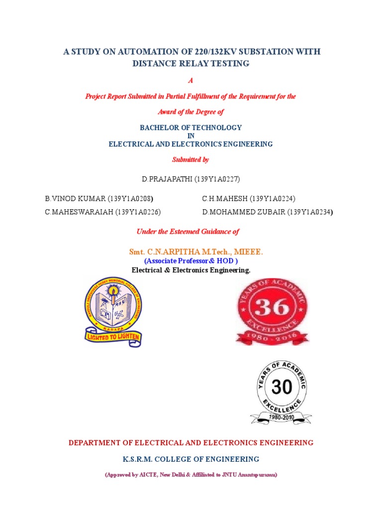 KSRM Project Title Page | PDF | Academia | Engineering