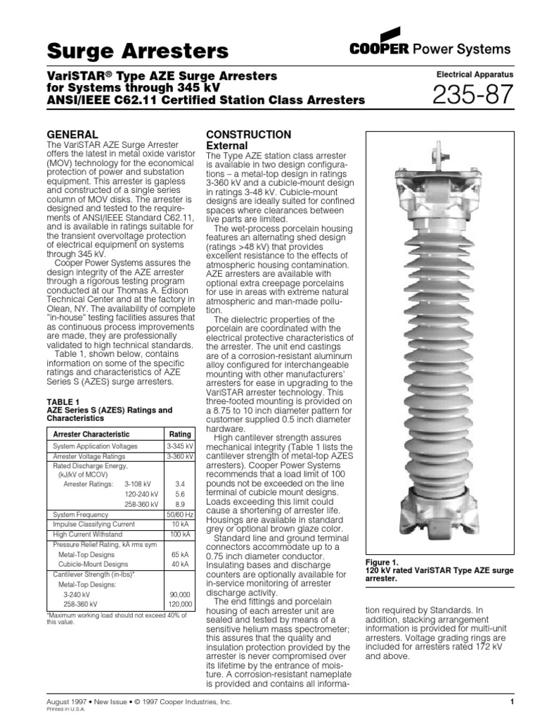 Catalogo Pararrayos Polim | PDF | Insulator (Electricity) | Electrical Equipment