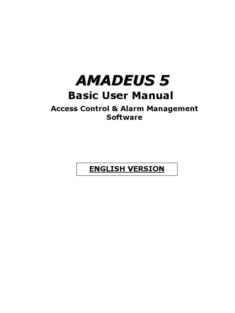 10UE401 Amadeus 5 Basic User Manual-E2 | Access Control | Computer Network