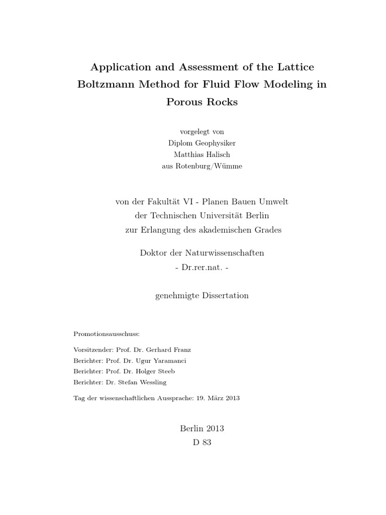 PALABOS 3D Boltzmann Method For Fluid Flow Modeling Porous Rocks | PDF ...