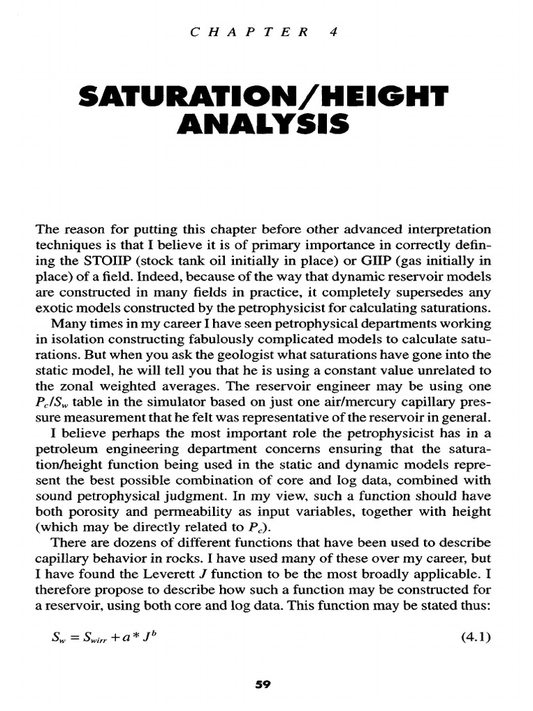 Saturation Height Analysis | PDF | Petroleum Reservoir | Surface Tension