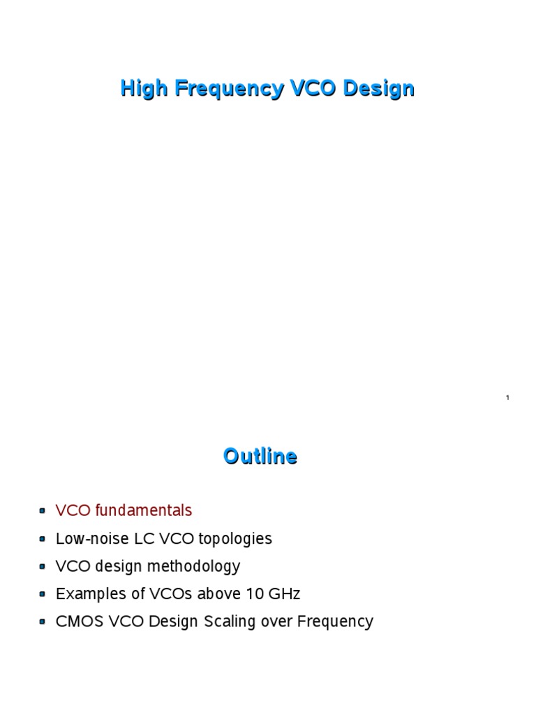 High-Frequency VCO Design Guide | PDF | Amplifier | Mosfet