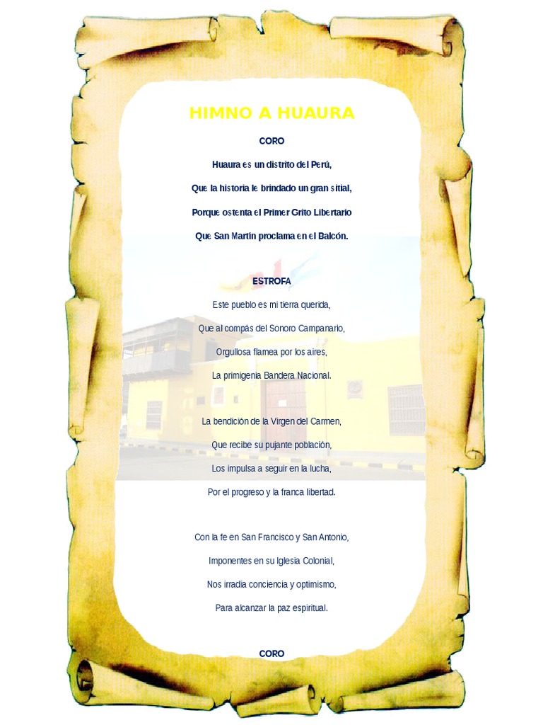 Himno a Huaura: Cuna de la Independencia | PDF