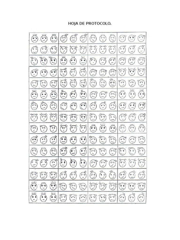 Protocolo Test de Caras | PDF