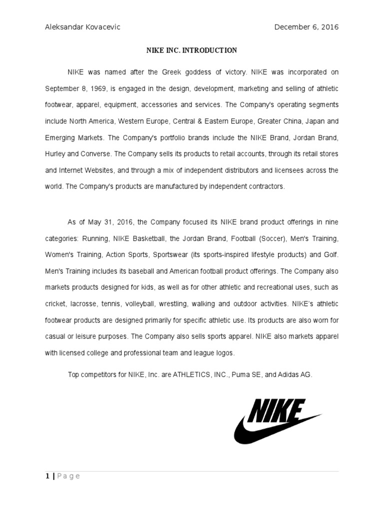 Nike Inc. Introduction | PDF | Investing | Dividend
