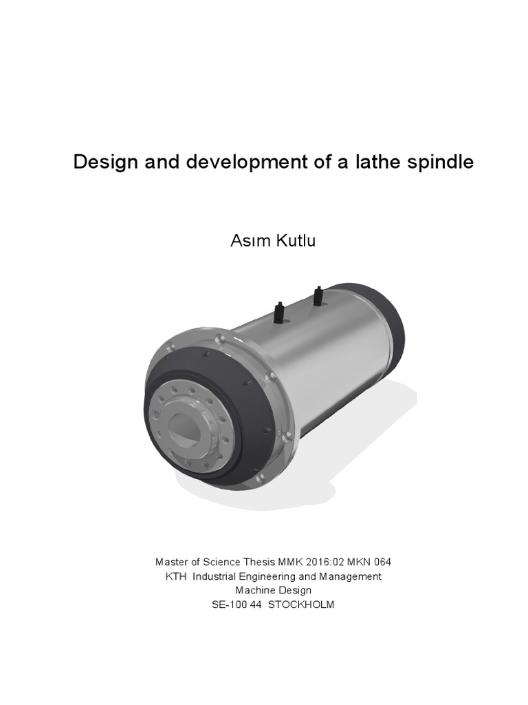Lathe Spindle Design | PDF