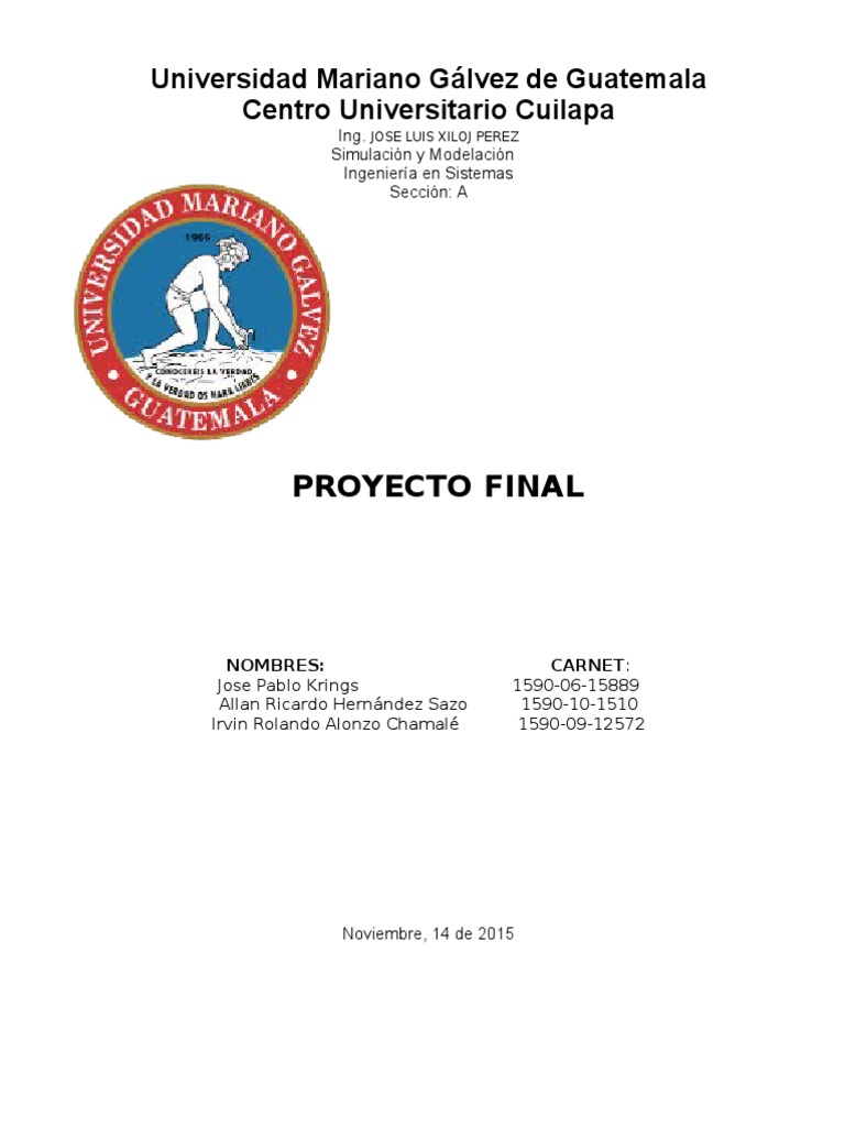 Proyecto Simulacion | PDF | Simulación | Software