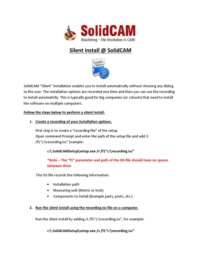 Solidcam Silient Install | PDF | Installation (Computer Programs ...