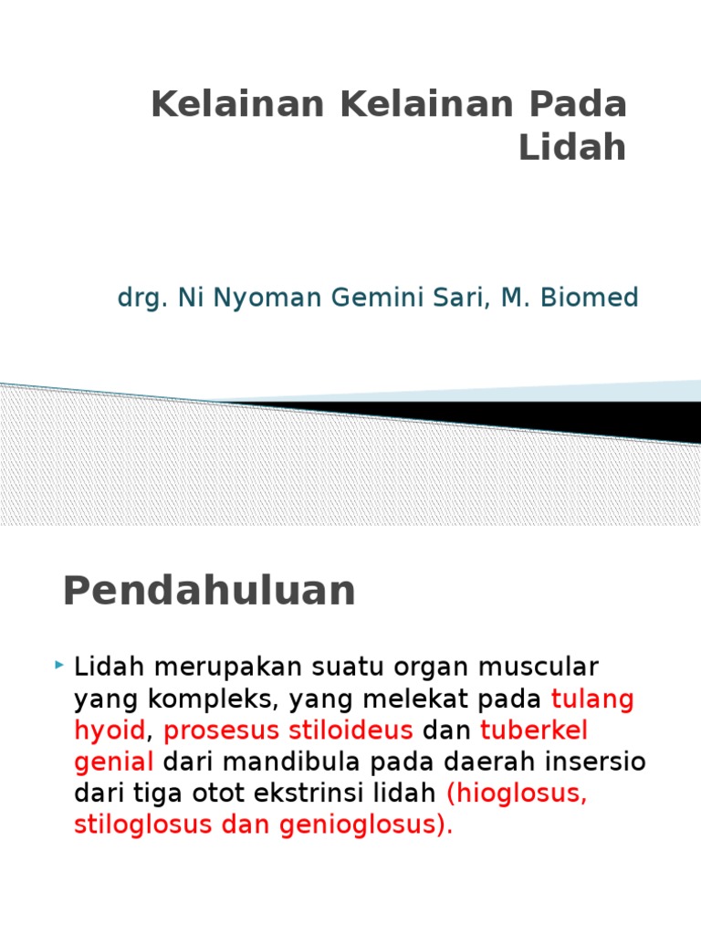 Kelainan Kelainan Pada Lidah | PDF