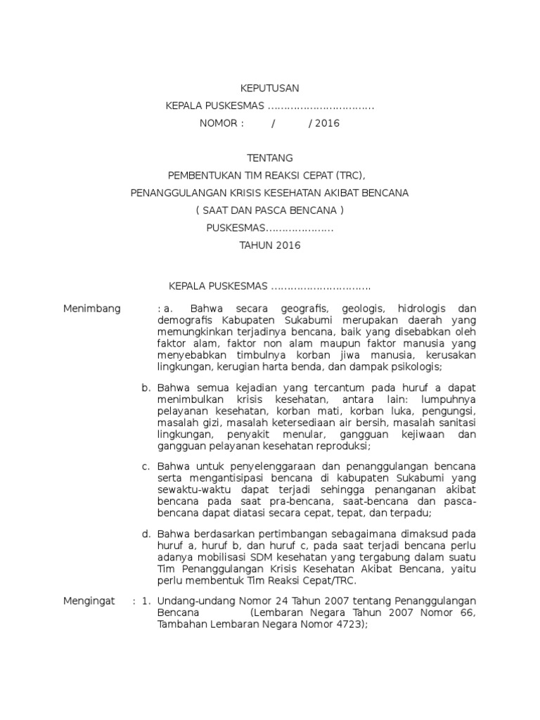 SK Tim TRC 2016 | PDF