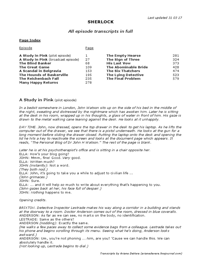 All Episode Transcripts - in Full | PDF