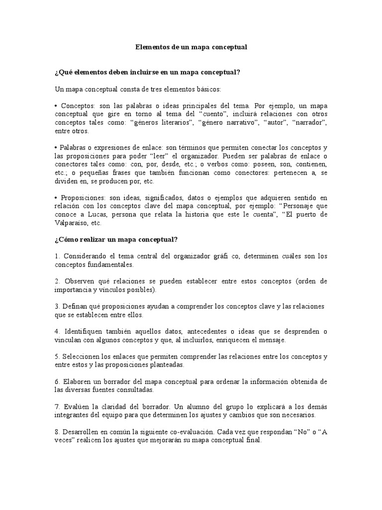 Elementos de Un Mapa Conceptual | PDF | Información | Cognición
