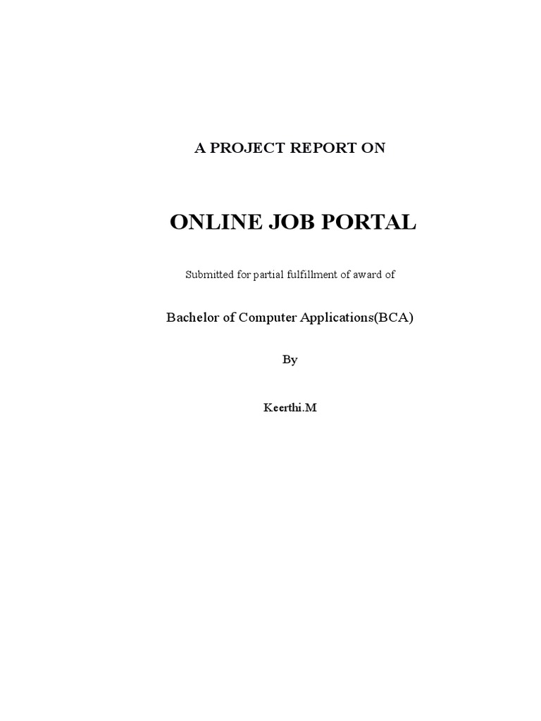 Online Job Portal Project Report | PDF | Cascading Style Sheets | Html