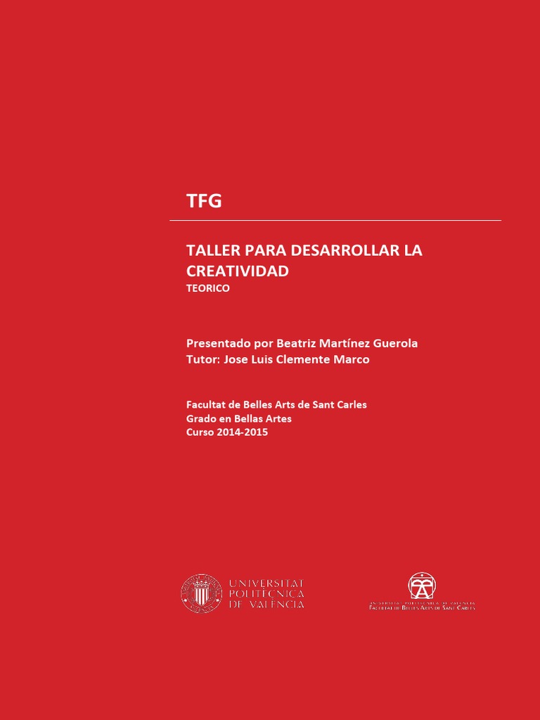 Taller Creativo para Niños y Adultos | PDF | Creatividad | Autoestima