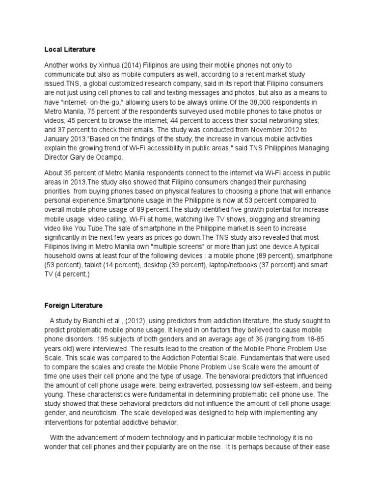 Local Literature | Mobile Phones | Smartphone