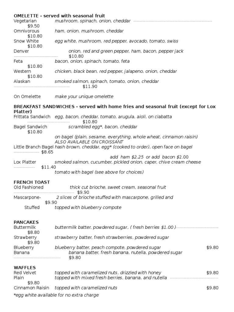 LBC Menu | PDF | Salad | Hamburgers