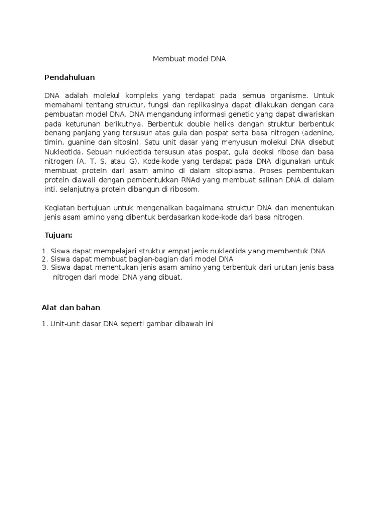 Membuat Model DNA | PDF