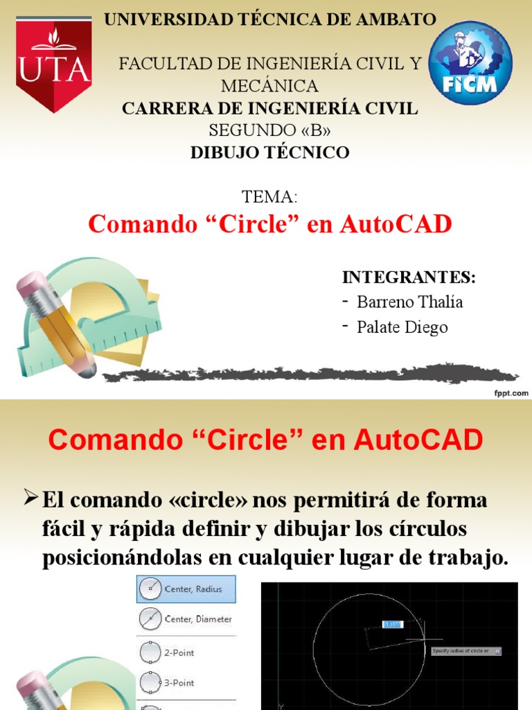 Comando "Circle" en AutoCAD | PDF
