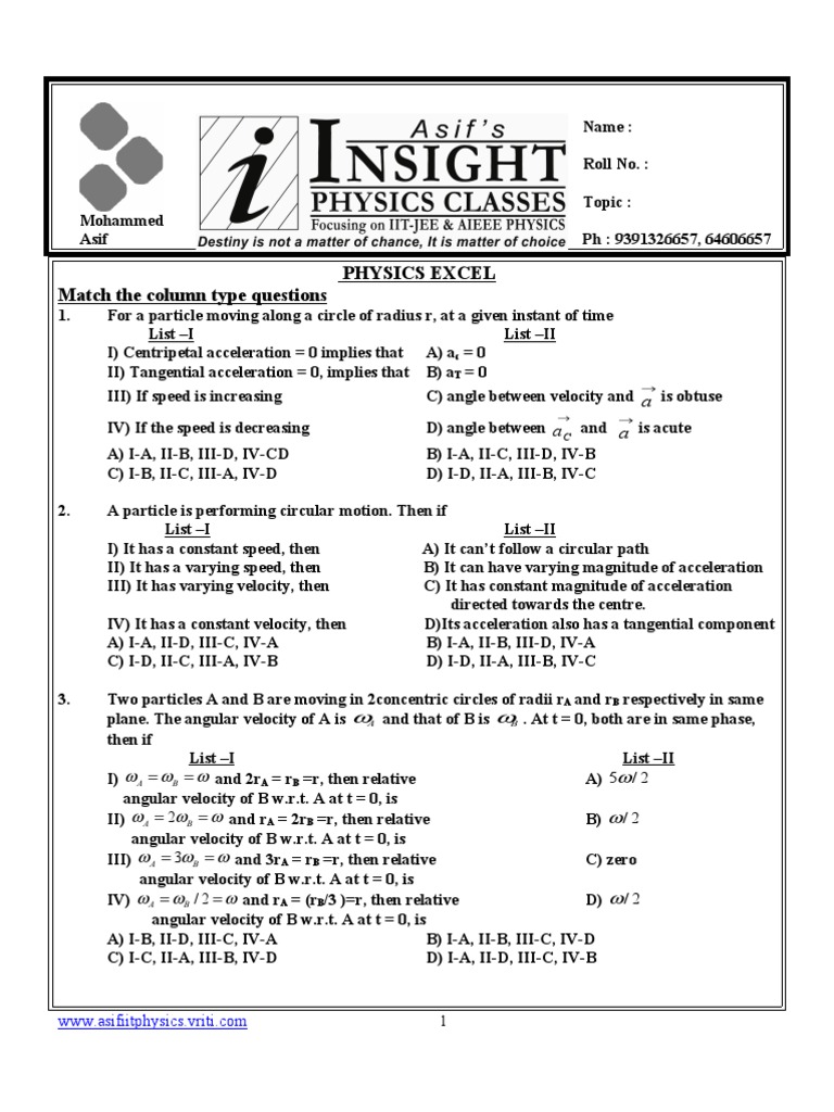 Constraint Motion Questions and Solutions | PDF | Acceleration | Speed