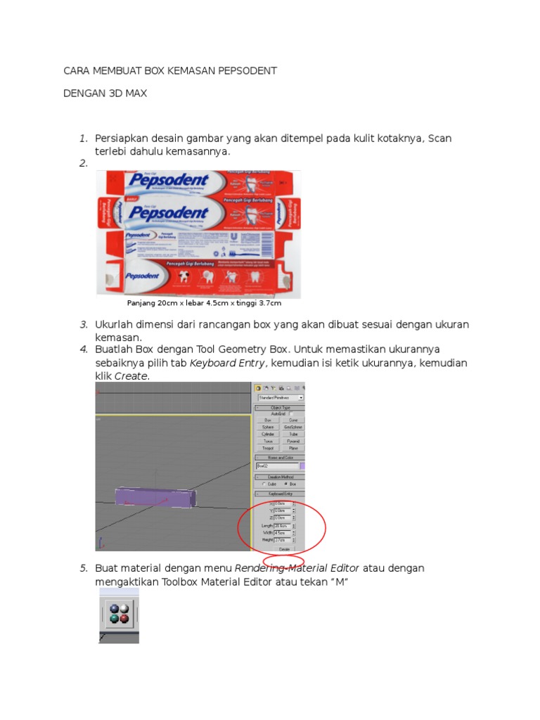 Membuat Model Kemasan Pepsodent dengan 3Ds Max | PDF