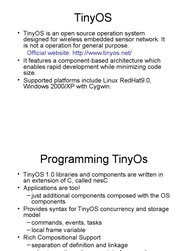 Tiny OS | PDF | Scheduling (Computing) | Component Based Software ...