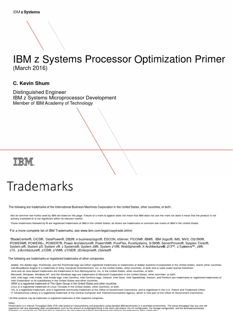 IBM Z Systems Processor Optimization Primer | PDF | Cpu Cache ...